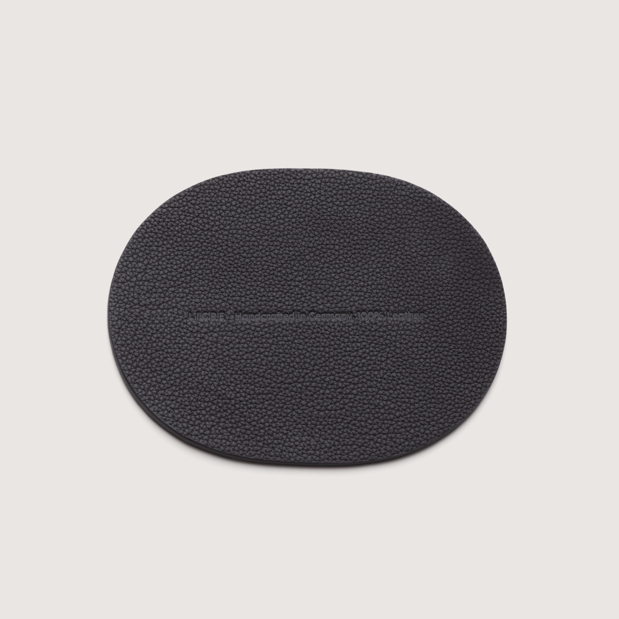 Tamper mat pebble black leather - Elegant coffee enjoyment